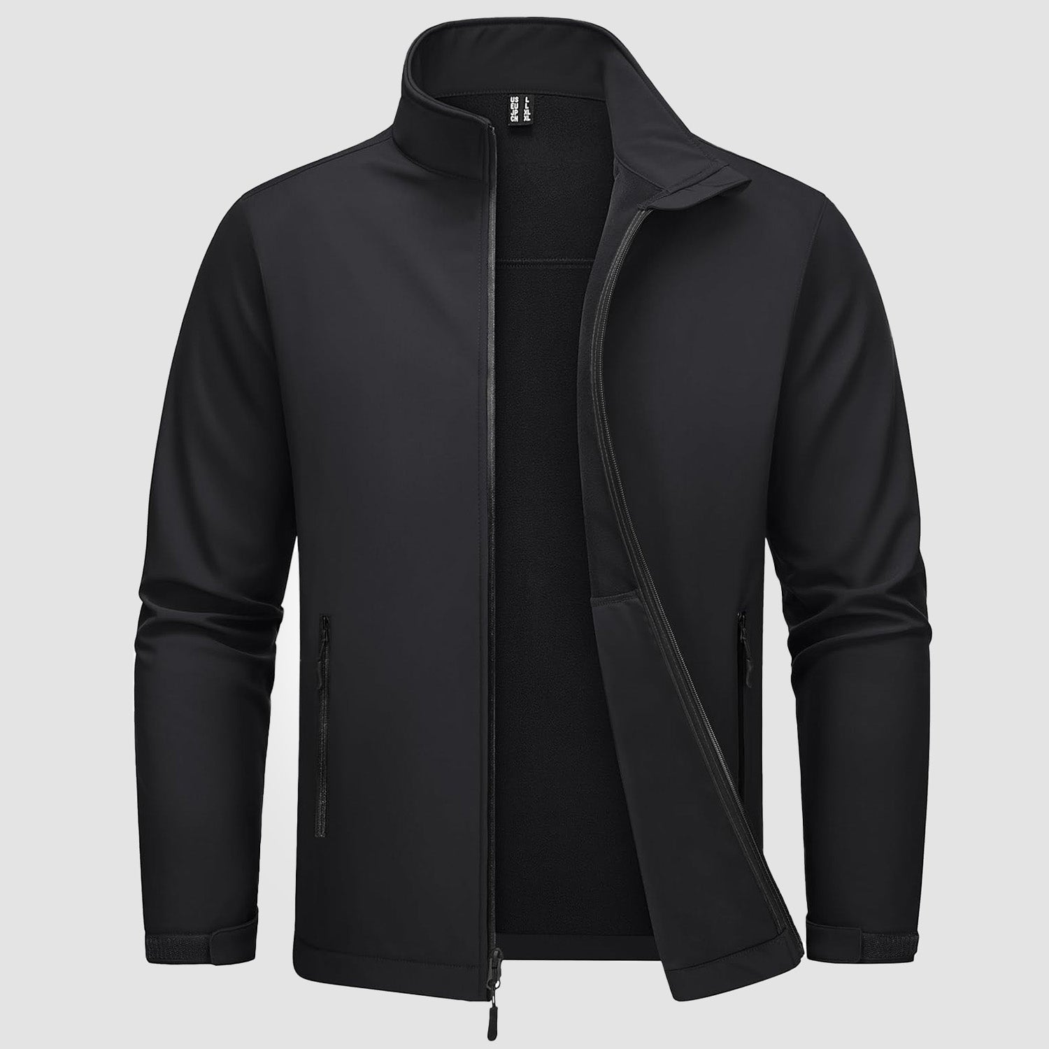 Men's Fleece Lined Softshell Jacket Waterproof Windbreaker Rain Jacket ...