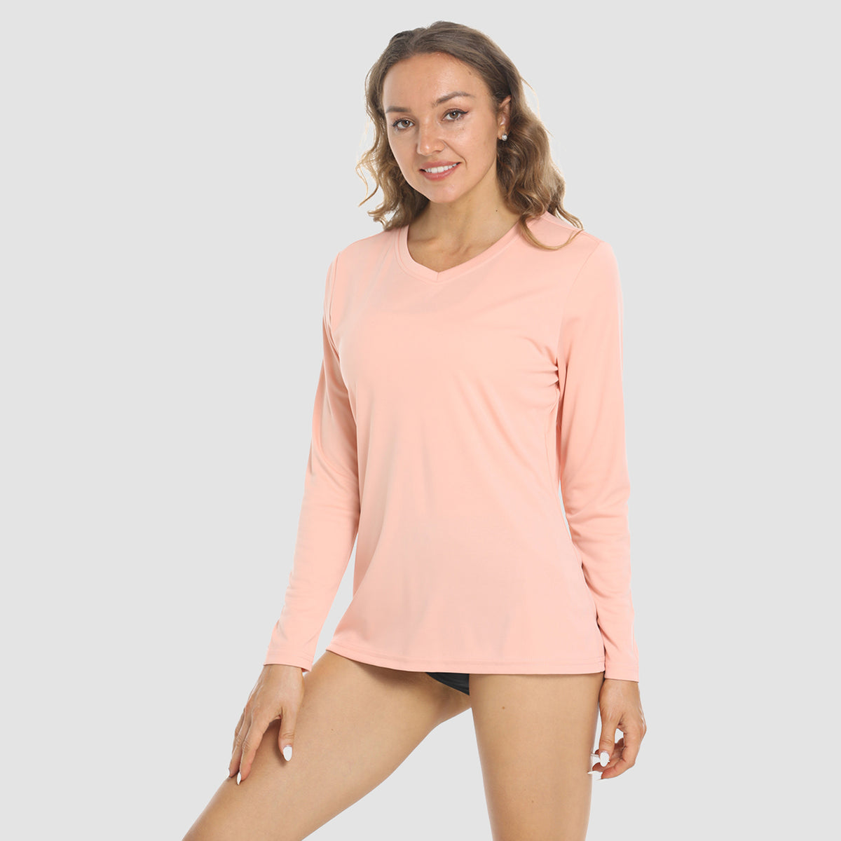 Women's Long Sleeve Shirts UPF 50+ Sun Protection T Shirts V Neck Hiki ...