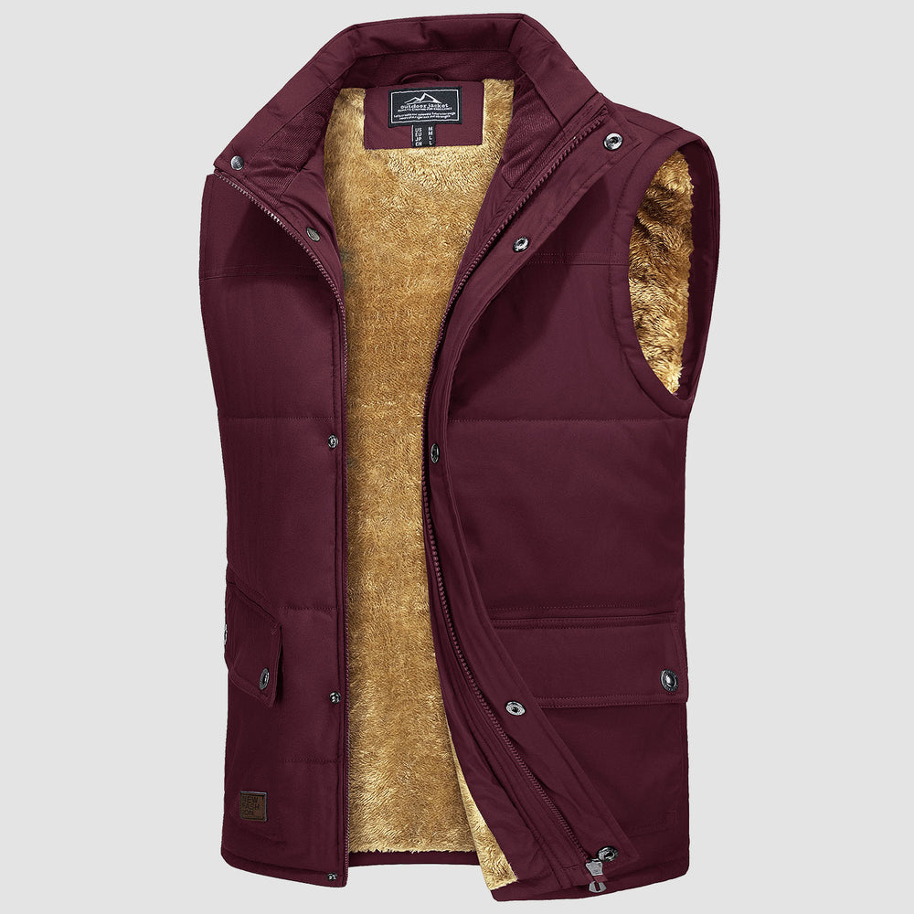 Men's Padded Fleece Lined Vest Jacket - MAGCOMSEN