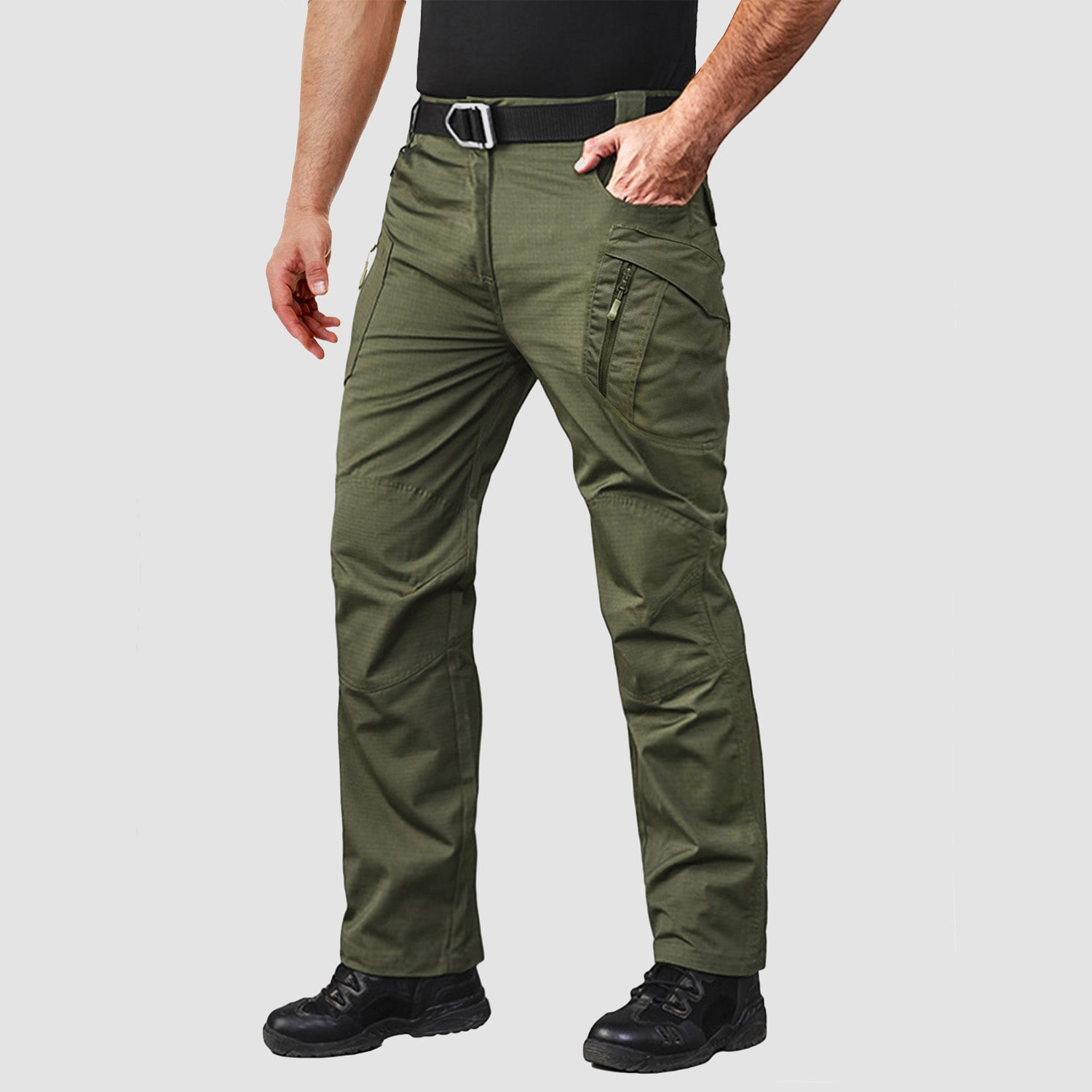 MAGCOMSEN Men's Tactical Pants 9 Pockets Rip-Stop Hiking